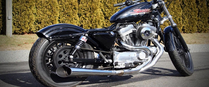 Burly Brand Slammer Shocks in Chrome for Harley Davidson Sportster 1988 ...