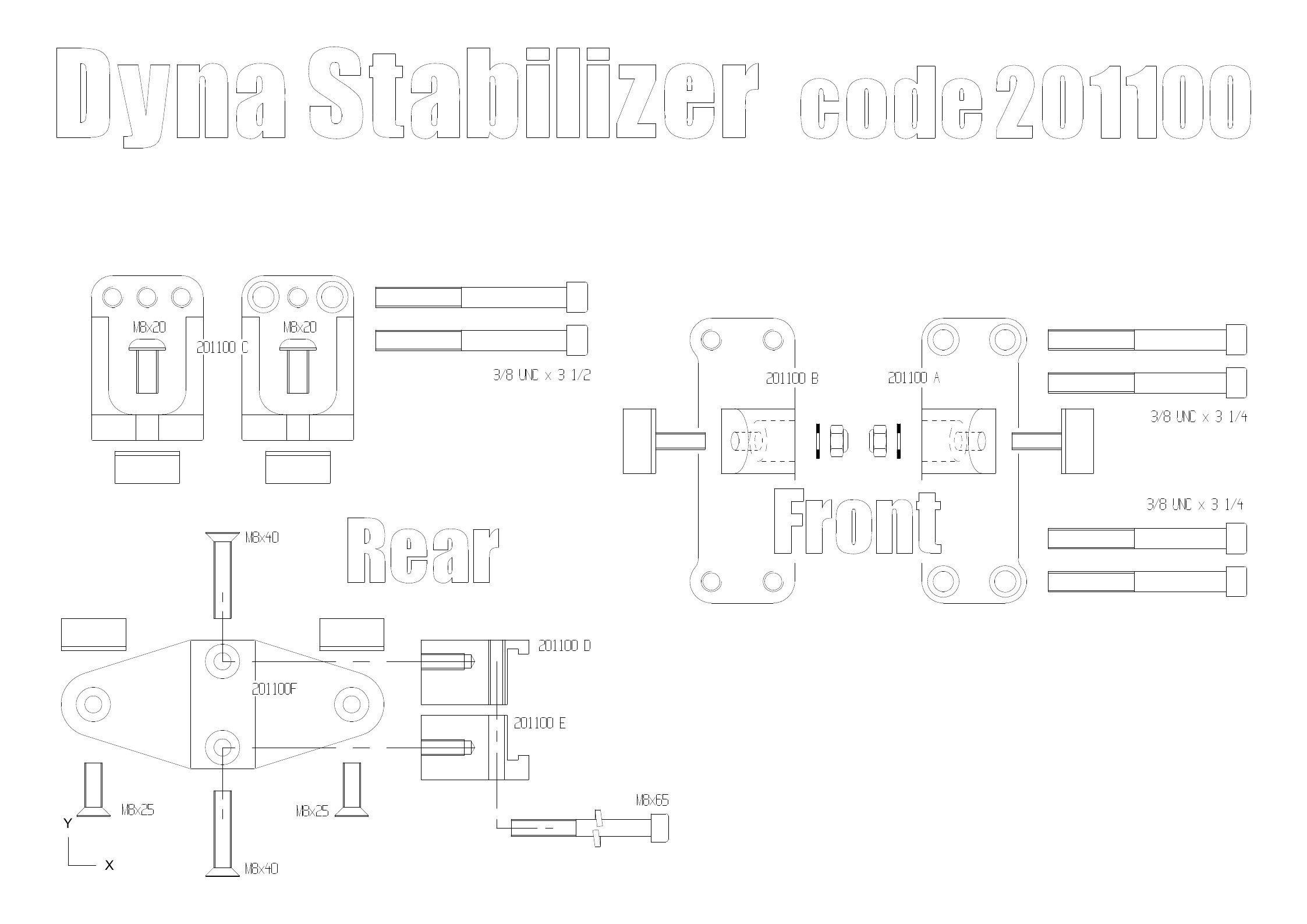 Free Spirits Stabilizers Kit For Harley Davidson Dyna Models (201100 ...