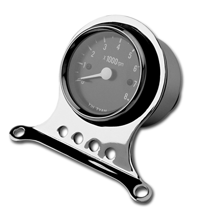 Custom Chrome Deluxe Mini Tachometer Kit For 1973-2003 BT-XL Models ...