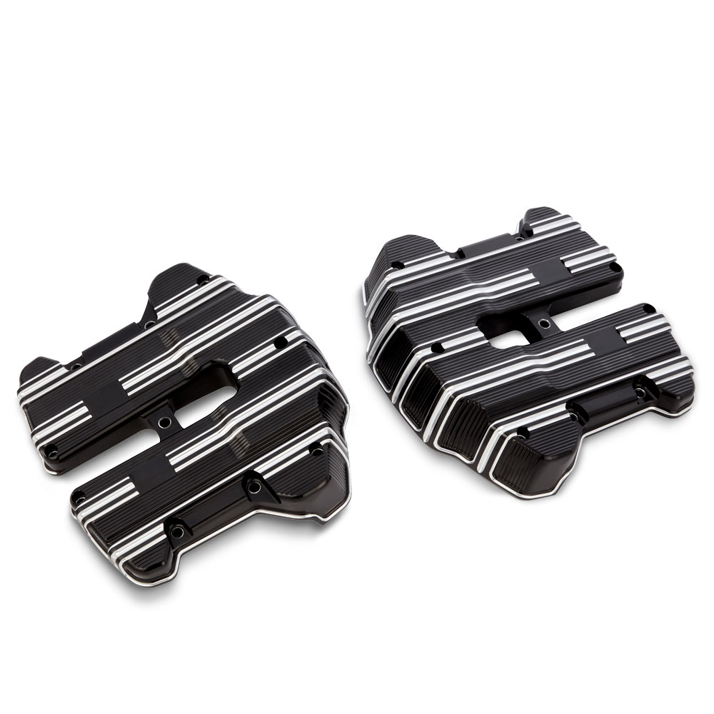 Arlen Ness 10 Gauge Rocker Box Covers In Black Finish For Harley ...