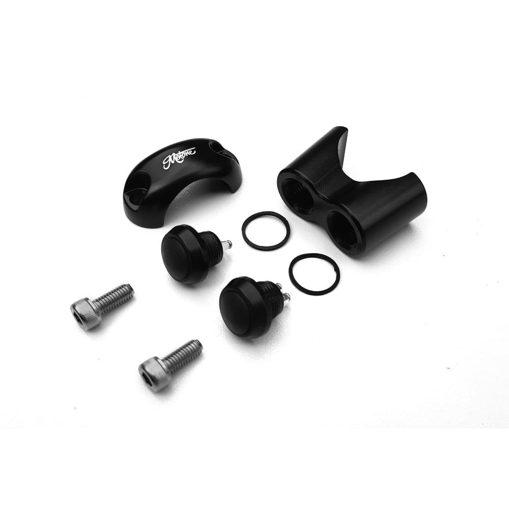 Motone Customs Dual Micro Switch Button Housing In Black Finish For 7/8 ...
