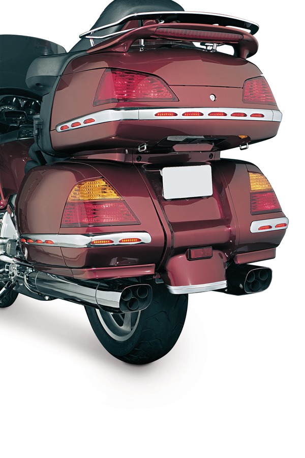 Kuryakyn L.E.D. Trunk Molding Set With Red Lens In Chrome Finish For ...