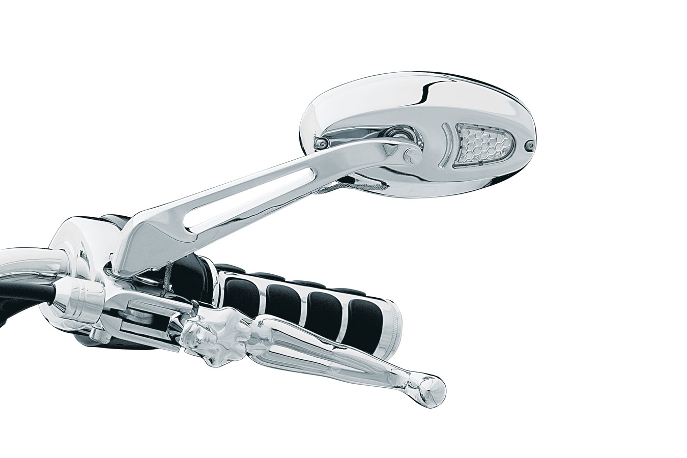 Kuryakyn Turn Signal Mirrors With Flat Glass In Chrome Finish (1431 ...