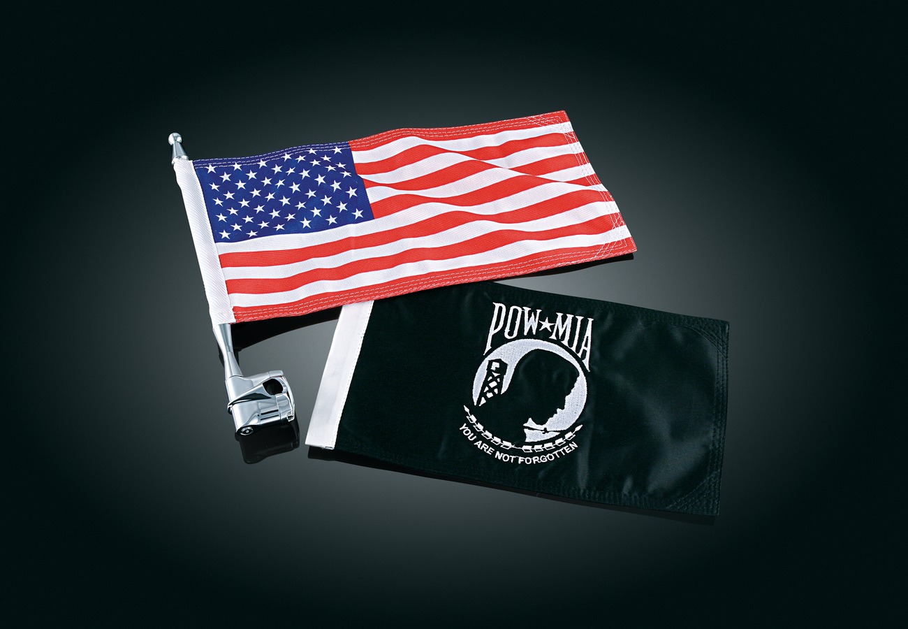 Kuryakyn Vertical Flag Mount Kit In Chrome Finish For 1/2 Inch Tubing ...
