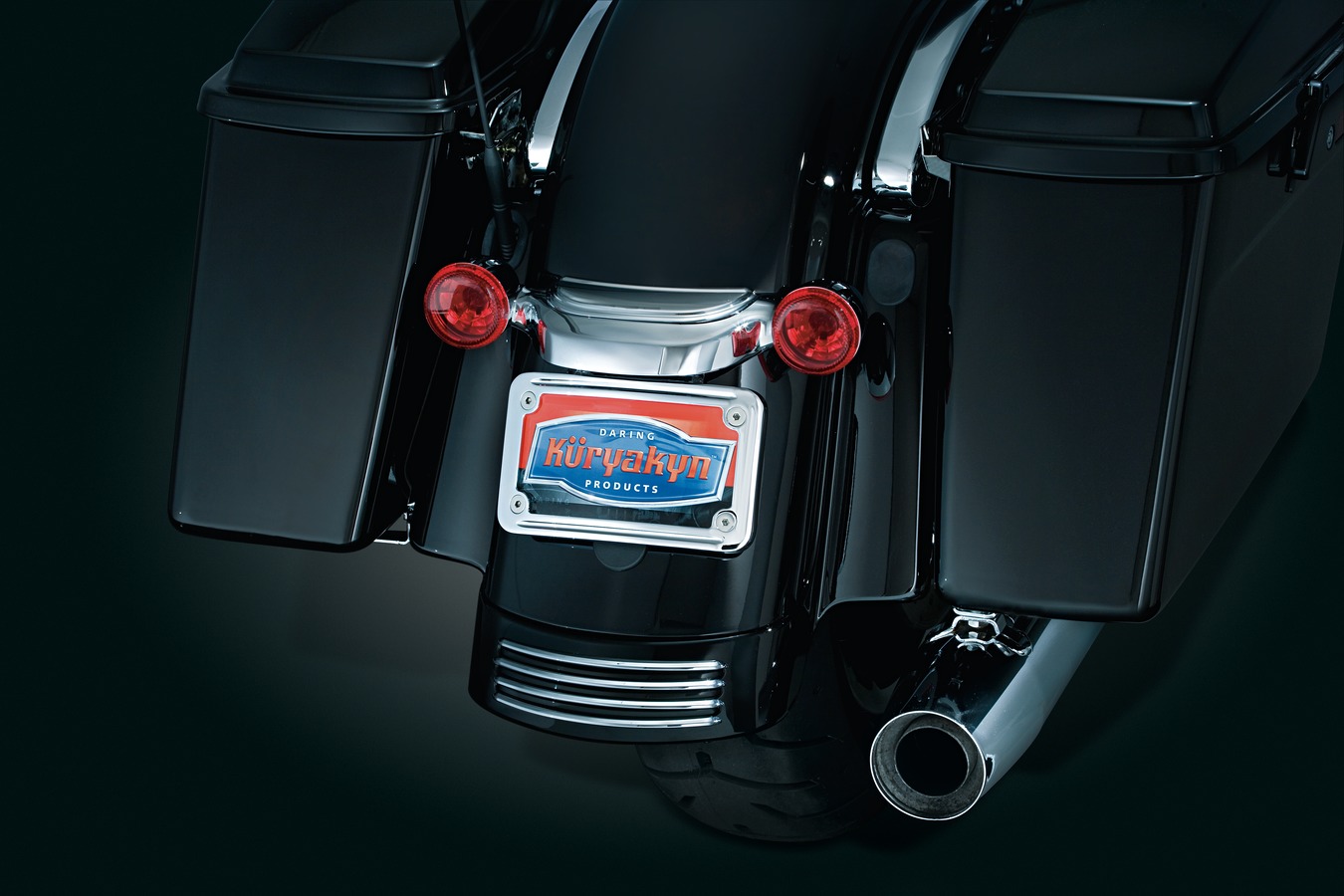 Kuryakyn Curved License Plate Mount In Chrome Finish For Harley ...