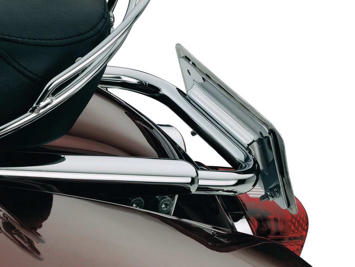 Kuryakyn Laydown License Plate Holder In Chrome Finish For Harley ...