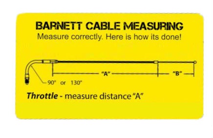 Barnett +2 Inch Throttle Cable 35 Inch Outer Cable Length in Black ...
