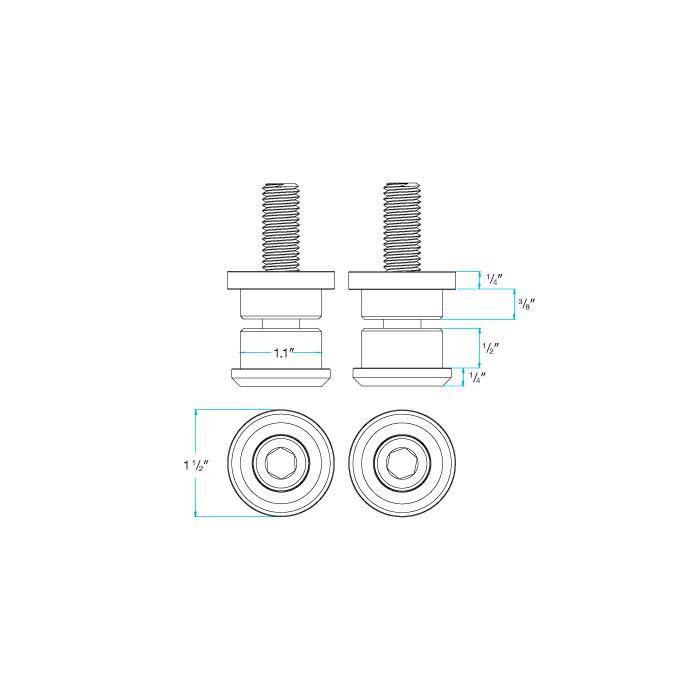 Biltwell Riser Bushings In Black (6908-201) | ARH Custom USA