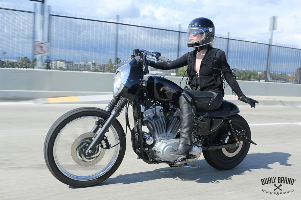 Burly Brand 9 Inch High Jim Handlebar In Black For Harley Davidson 1982 ...