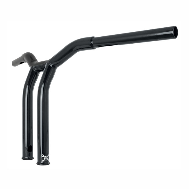 Burly Brand 12 Inch High Dominator Raked 1-1/4 Inch T-Bar Handlebars In ...