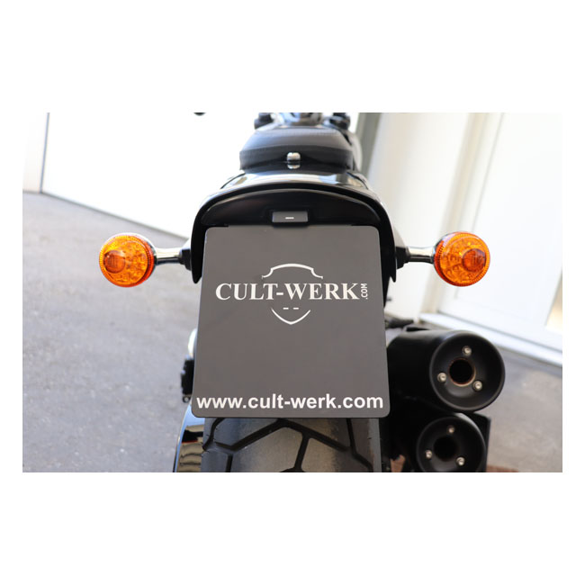 Cult Werk Centre License Plate Bracket With Illumination Only in Black ...