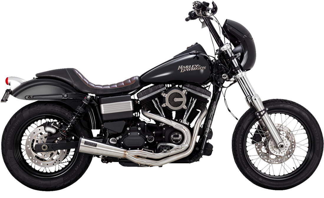 Vance & Hines Stainless 2 Into 1 Upsweep Exhaust System With PCX ...