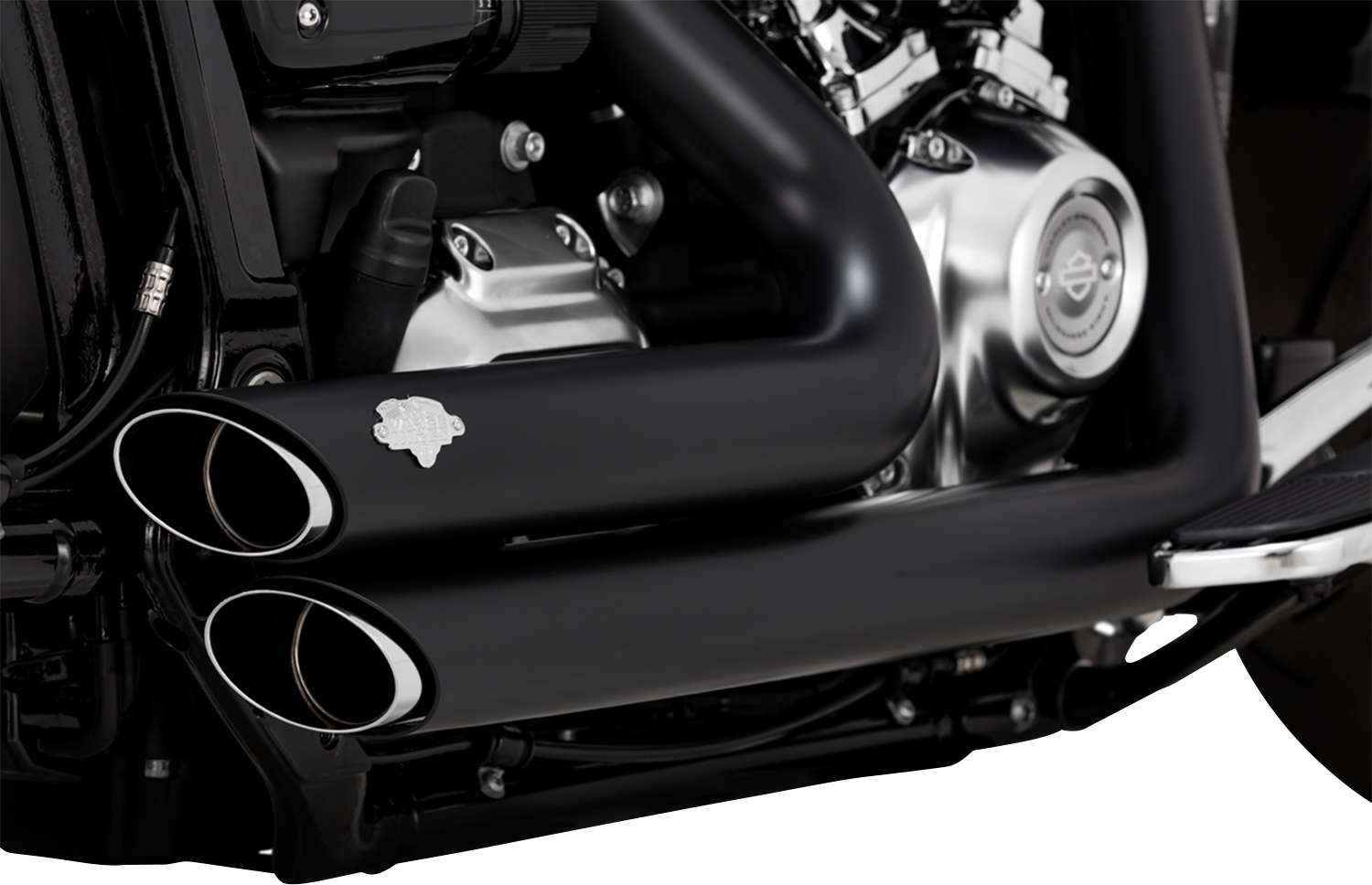 Vance & Hines Shortshots Staggered Exhaust With PCX Technology In Black For Harley Davidson 2018 ...