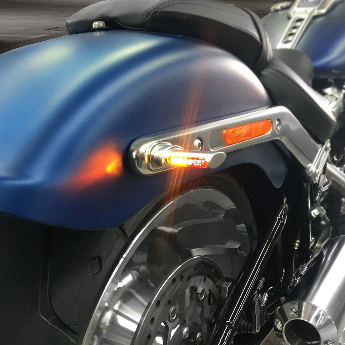 Heinz Bike Winglets LED Turn Signals in Chrome/Satin Finish With ...