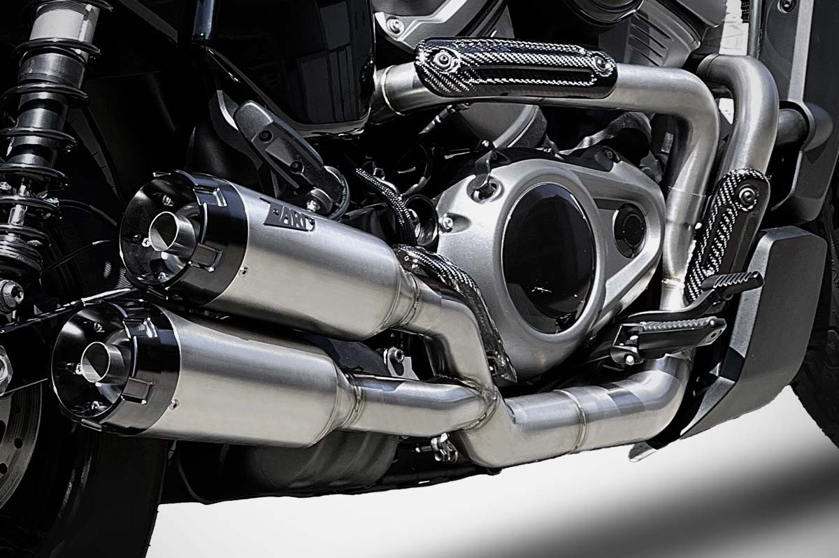 Zard 2 Into 1 Into 2 Stainless Steel Exhaust System With Black End Caps ...