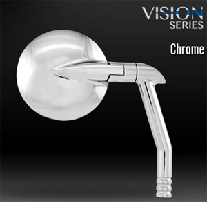 Performance Machine Round Mirrors In Chrome Finish For Harley Davidson ...