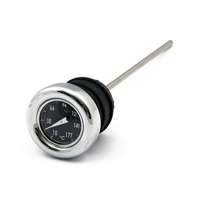 DOSS Oil Tank Dipstick With Temperature Gauge in Chrome Finish With ...