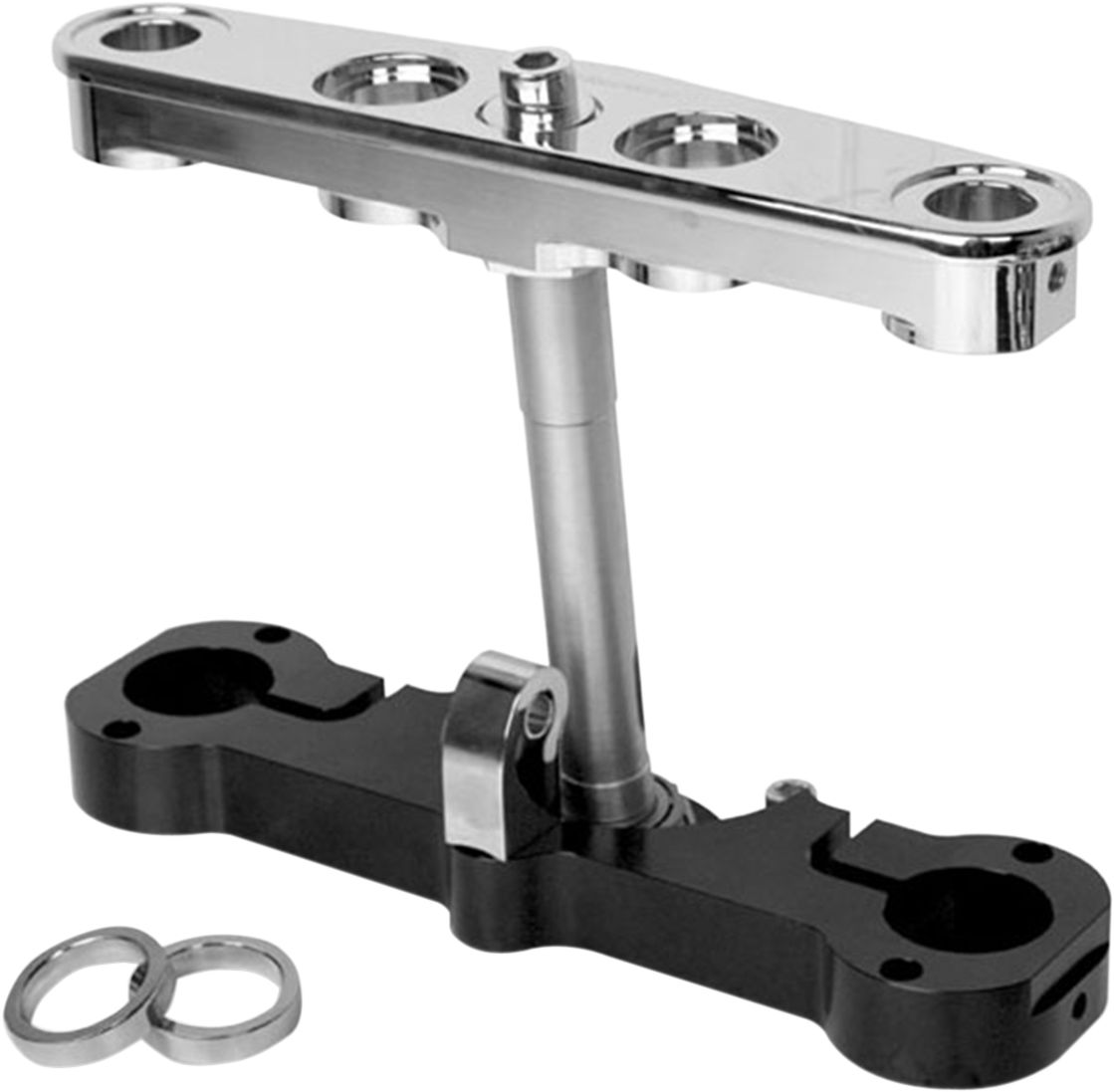 Arlen Ness 'KO' Raked Triple Tree Kit In Chrome/Black Finish For 00-17 ...