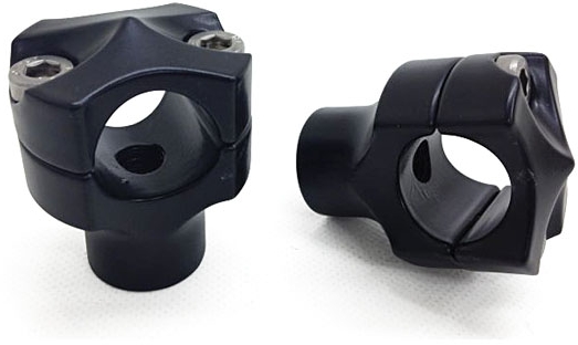 Kodlin Risers Spock For 1 Inch Handlebar in Black Anodized Finish For ...