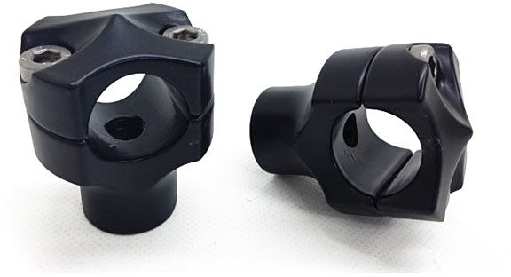 Kodlin Risers Spock For 1 1/4 Inch Handlebar in Black Anodized Finish ...