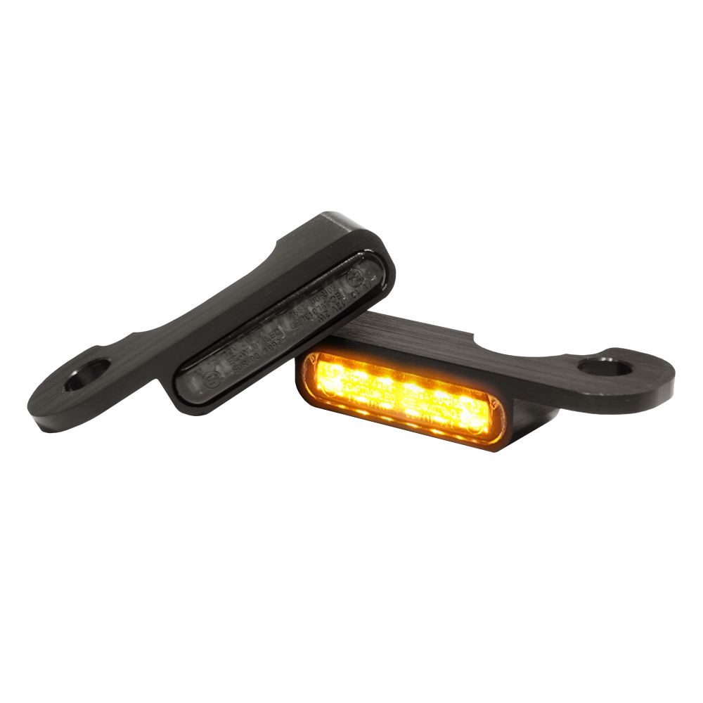 Heinz Handlebar LED Turn Signals in Aluminium/Black Finish For 2002 ...