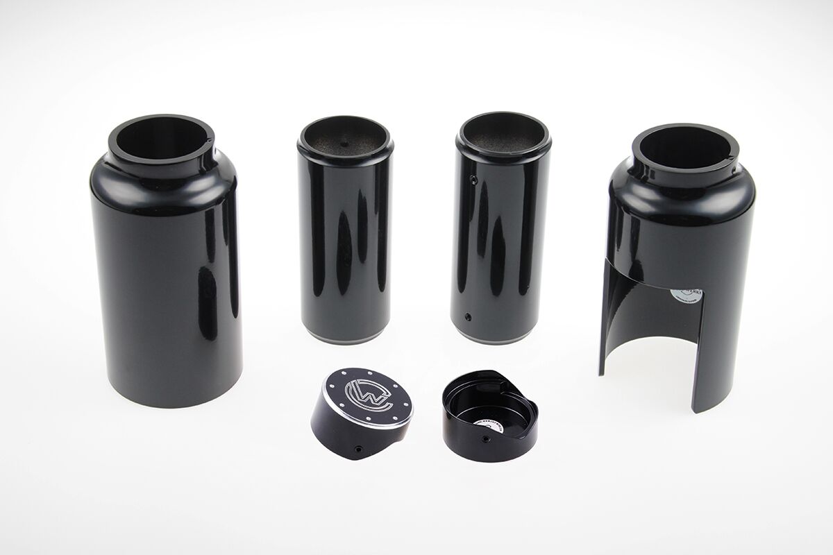 Cult Werk 6 Piece Fork Cover Kit With Milled Fork Caps For Harley ...