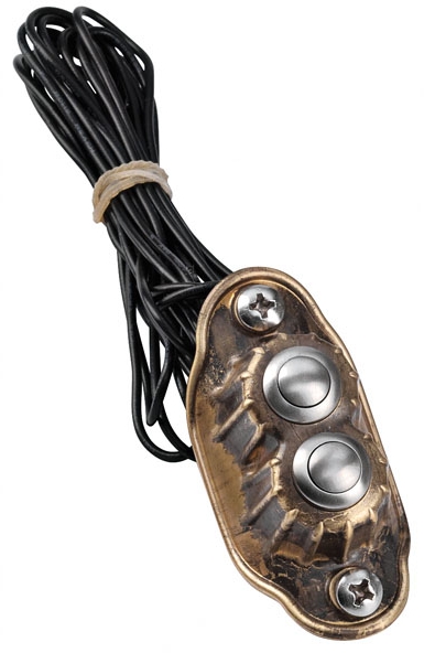 Kustom Tech 2 Buttons Deluxe Line Switch Housing In Raw Brass (20-172 ...