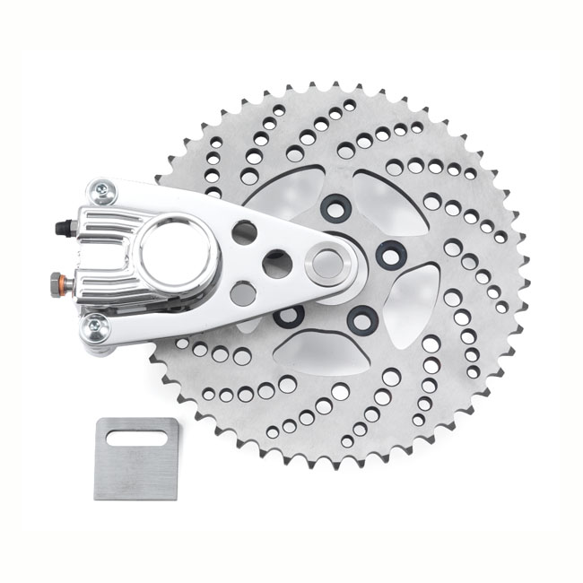 Kustom Tech Sprocket Brake Kit, Chopper Style, Drilled 51 Tooth in ...