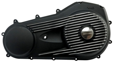 EMD Ribbed Primary Cover, in Black Cut Finish For Milwaukee-8 With Mid ...