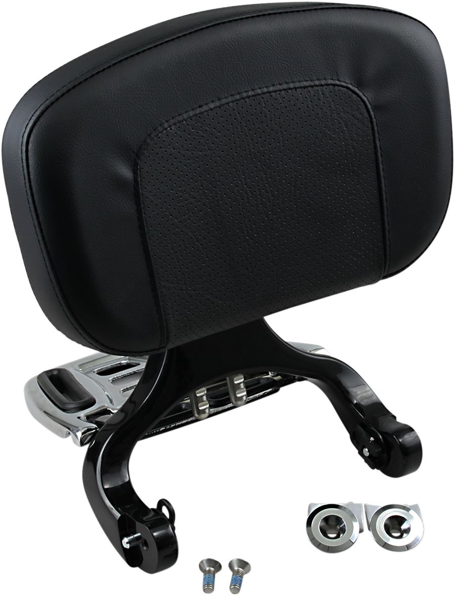 Kuryakyn Multi-Purpose Driver and Passenger Backrest In Black & Chrome ...