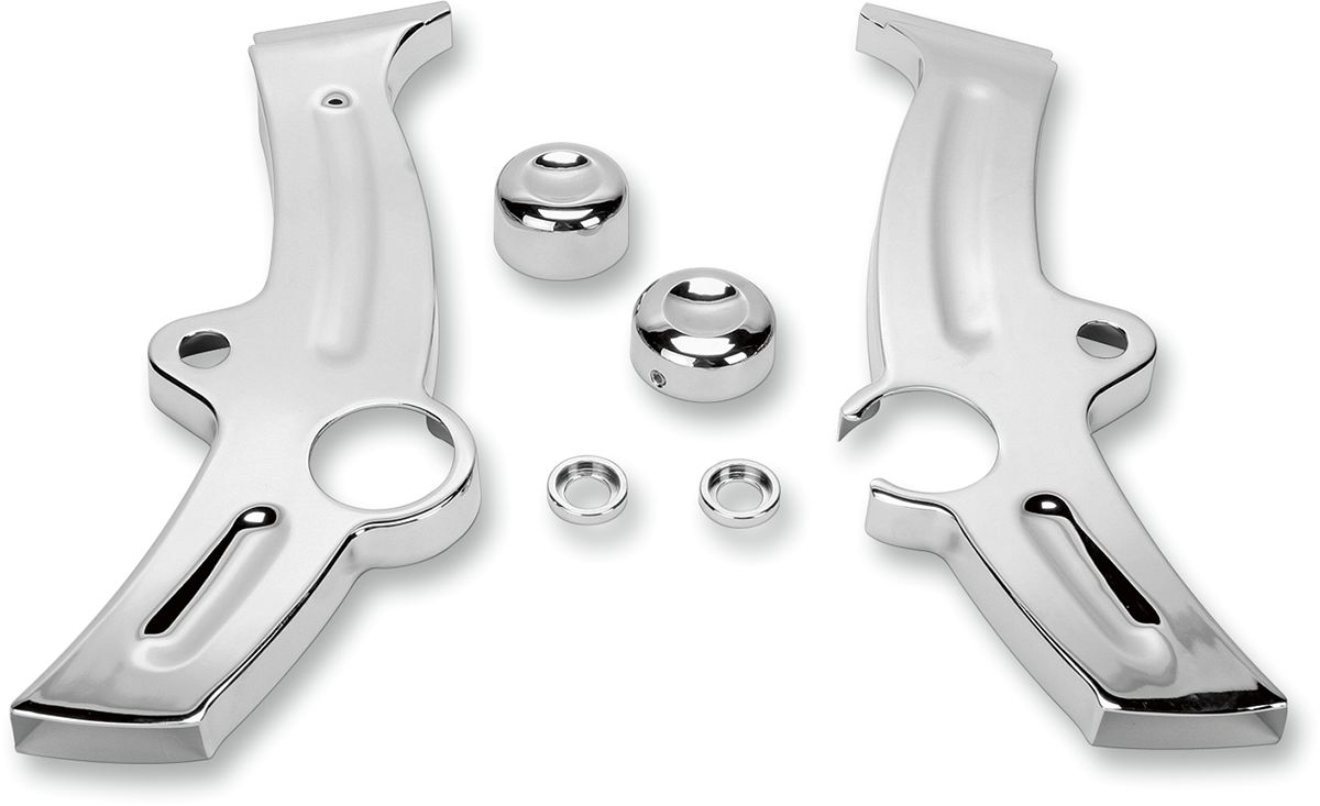 Kuryakyn Boomerang Frame Covers In Chrome Finish For Harley Davidson ...