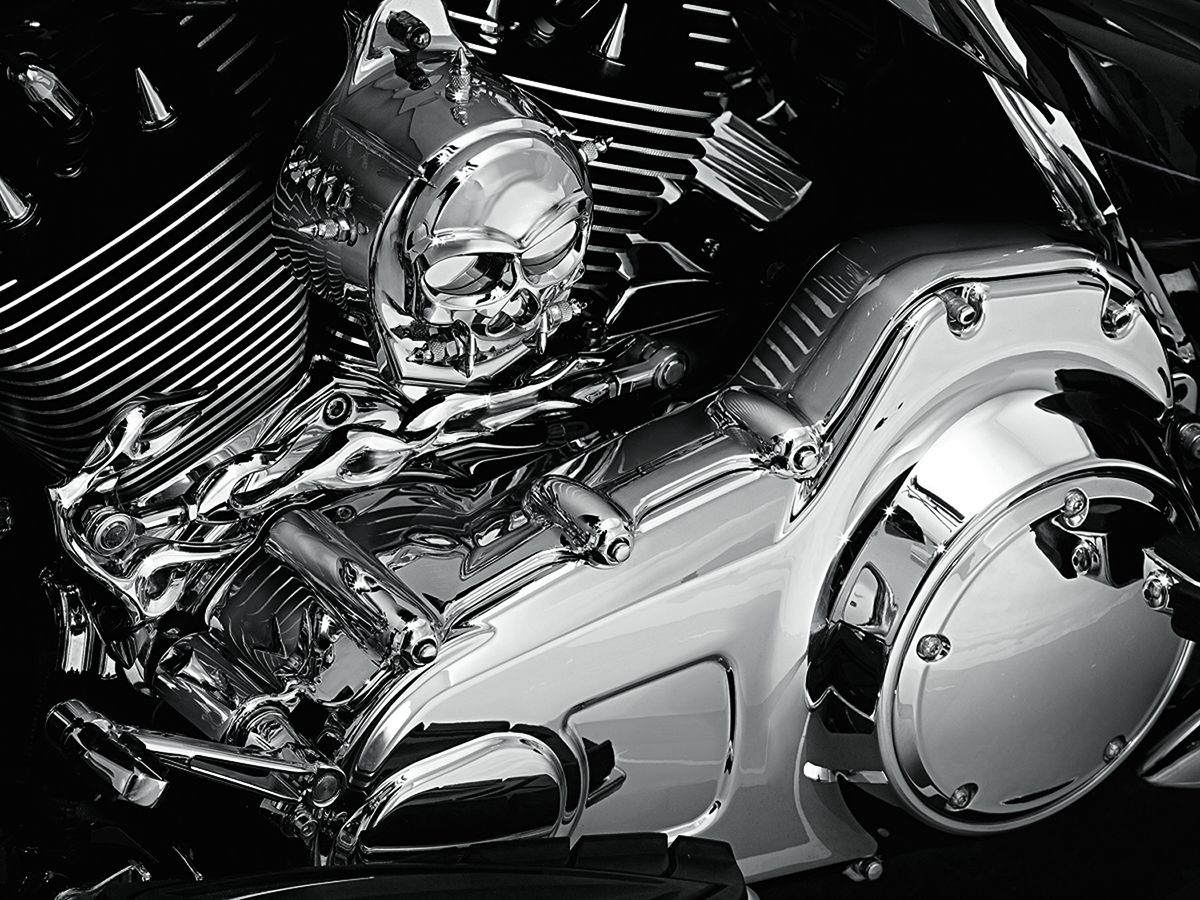 Kuryakyn One Piece Inner Primary Cover In Chrome Finish For Harley ...
