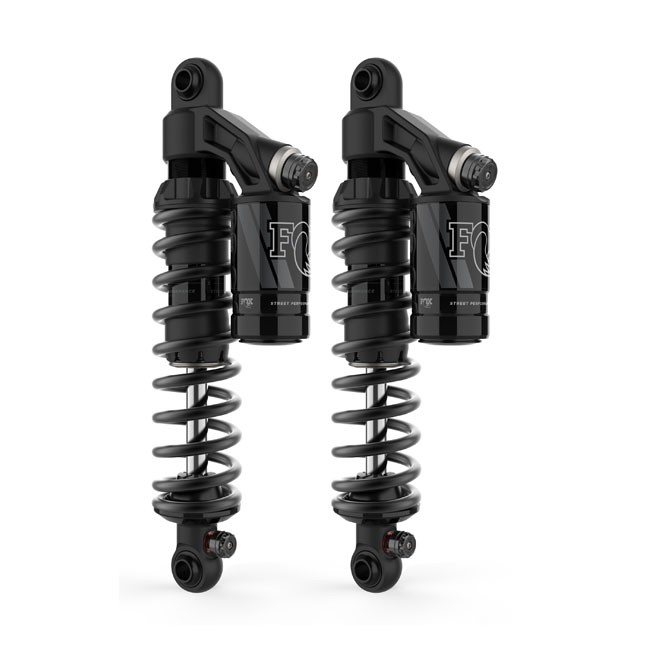 Fox Factory Raised RC1 Piggyback 13.5 Inch Shocks In Black For Harley ...
