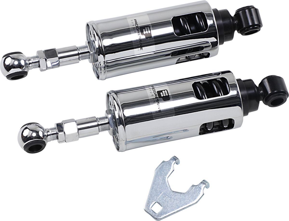 Progressive Suspension 422 Adjustable Heavy Duty Shocks in Chrome ...