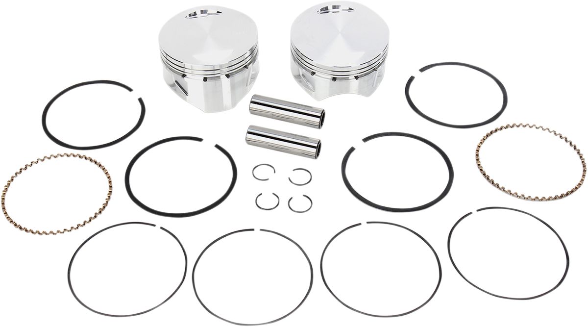 S&S 4 Inch Bore +.020 Inch Size Piston Kit For S&S 113 Inch SSW Engines ...