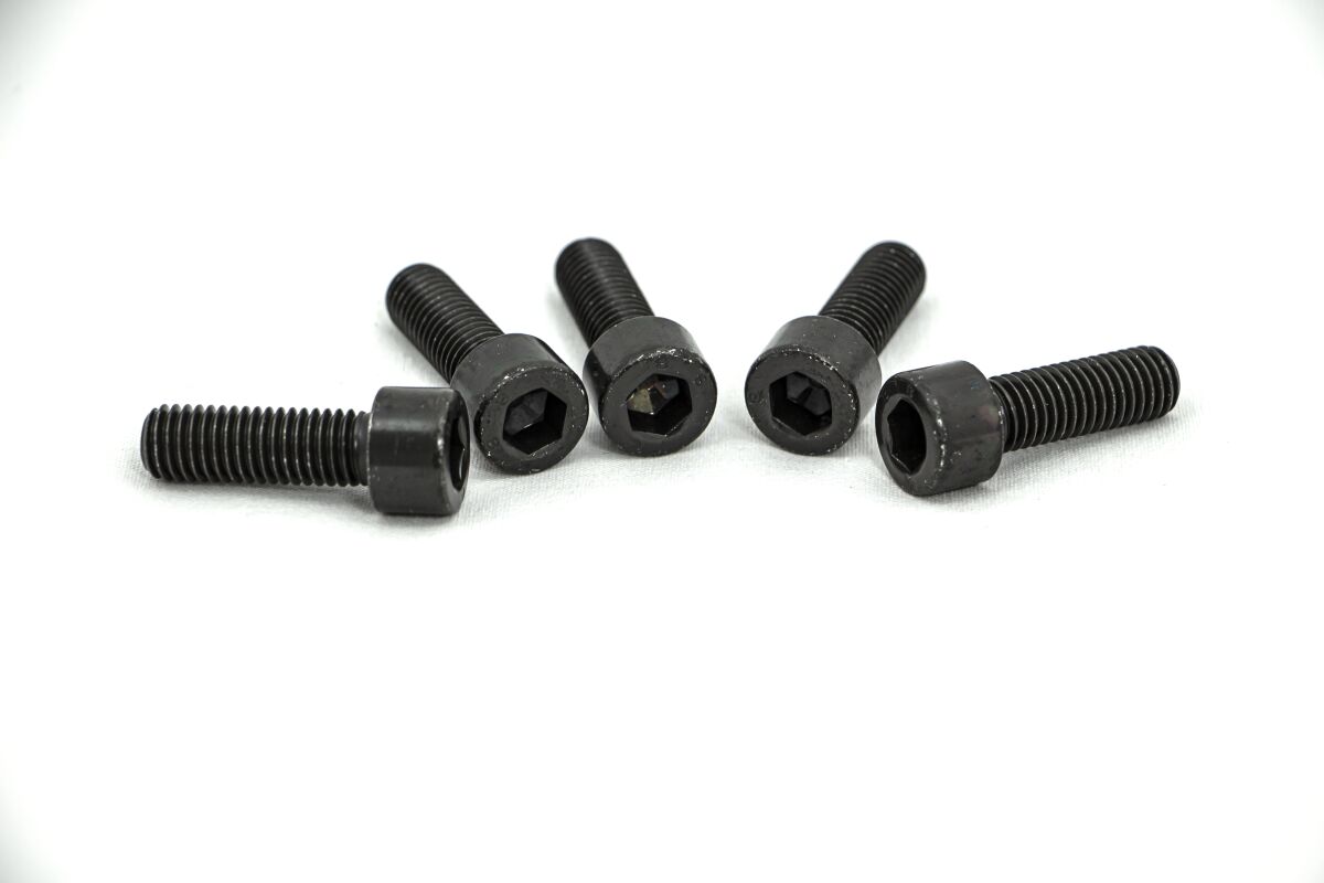 Cult Werk Triple Tree Bolts Set Of Five In Black For Harley Davidson ...
