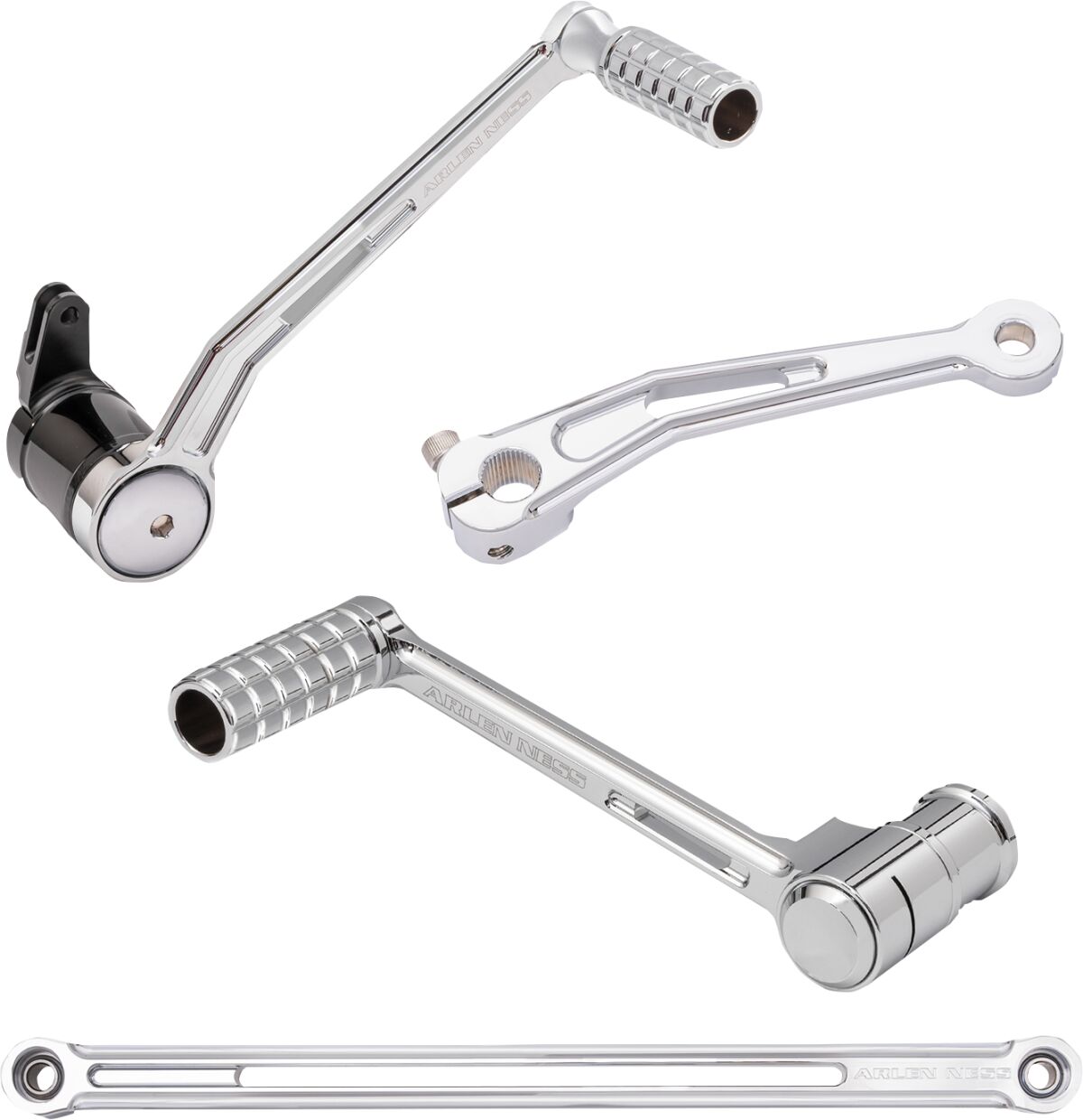 Arlen Ness SpeedLiner Foot Control Kit With Solo Shifter In Chrome For ...