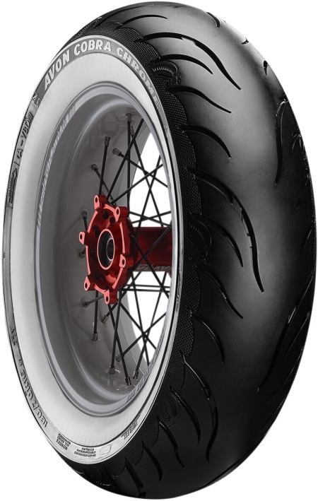 Avon Cobra Chrome AV92 MT90B16 TL Wide Whitewall (638164) | ARH Custom USA