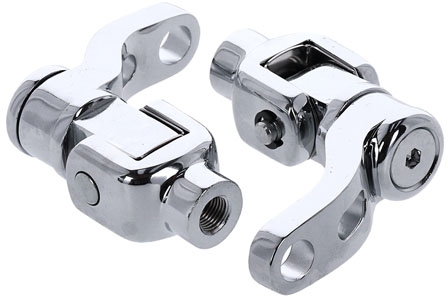 Doss Softail Passenger Footpeg Mount Kit, 360° Adjustment In Chrome For ...